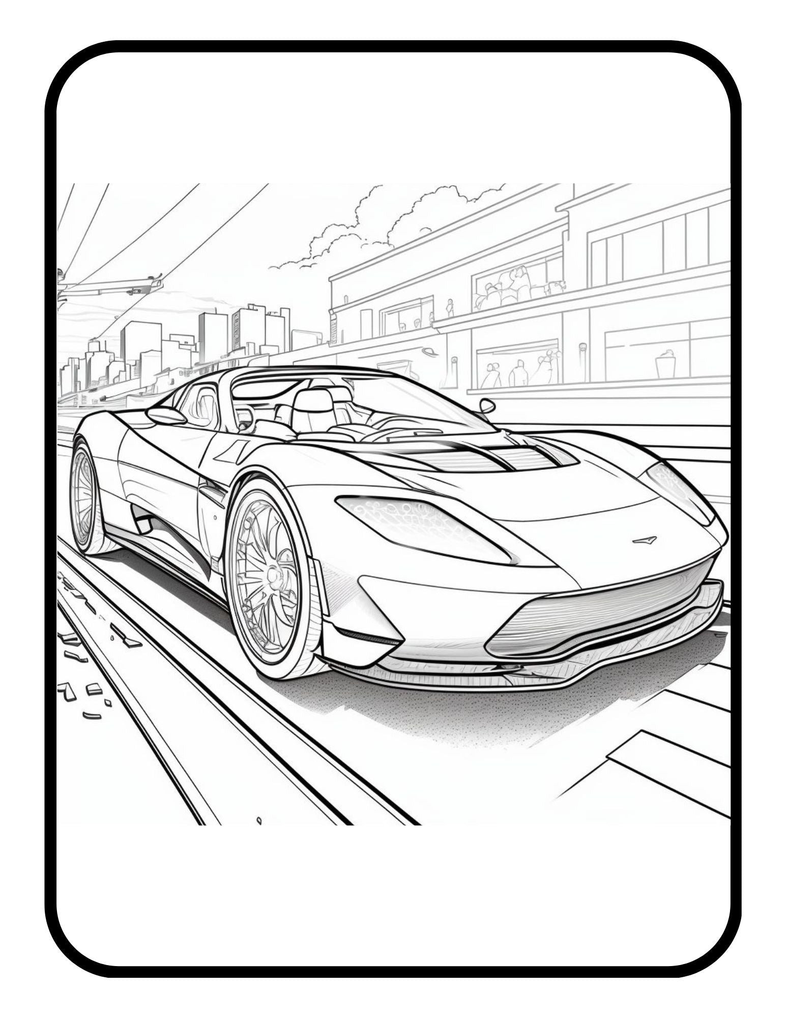 Exotic Luxury Cars Race Car Coloring Book Dream Luxury for Men Women ...
