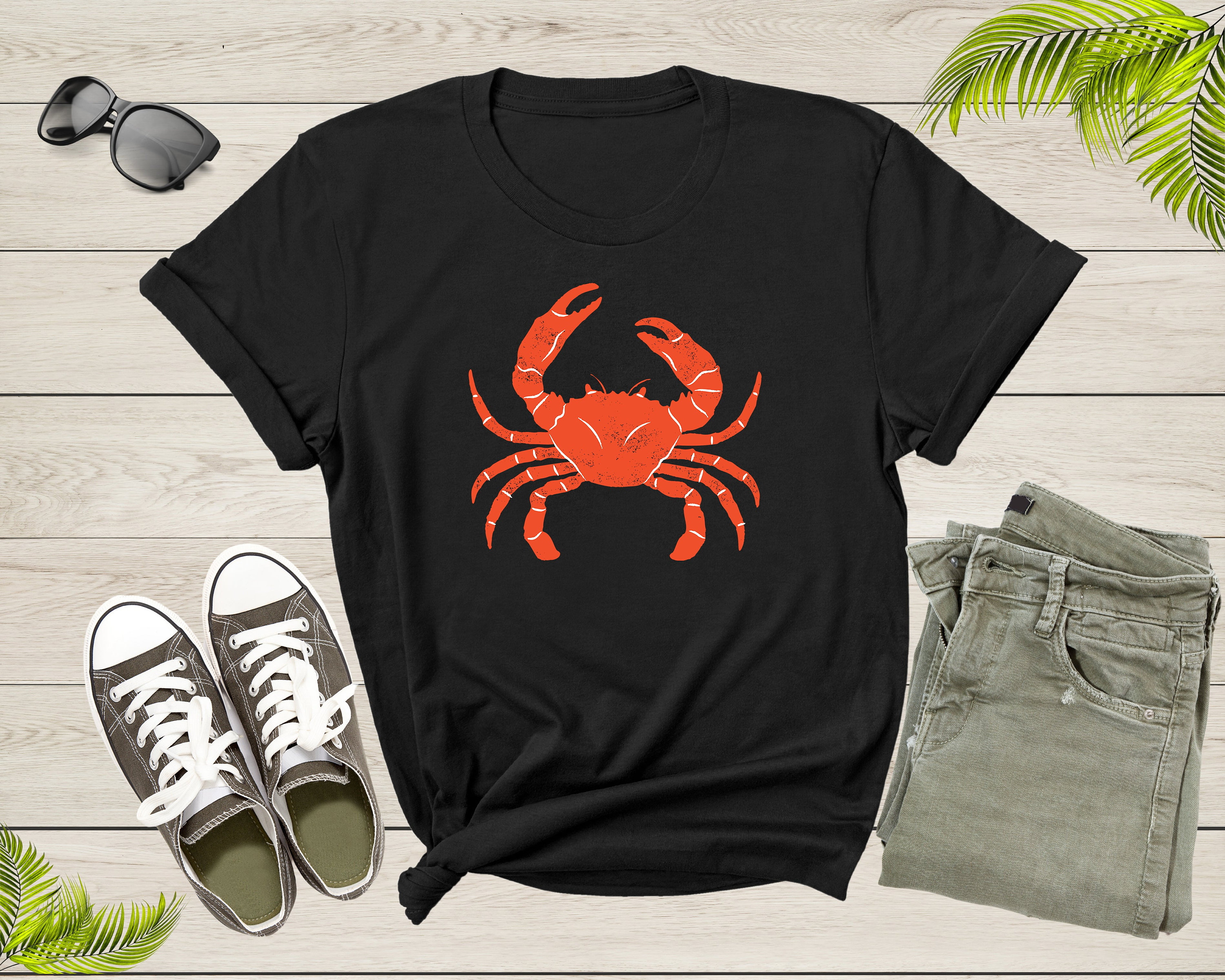 Ocean Sea King Crab Animal Cool Orange Crab for Crab Lovers T-shirt ...