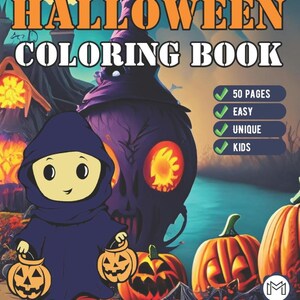 50 Pages Halloween Coloring Book for Kids Halloween Coloring Books for ...