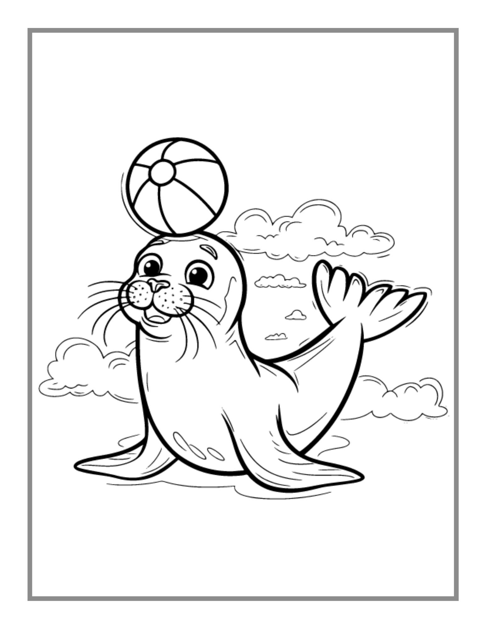 50 Pages Bold and Easy Zoo Animal Coloring Book Gift for Adults Kids ...