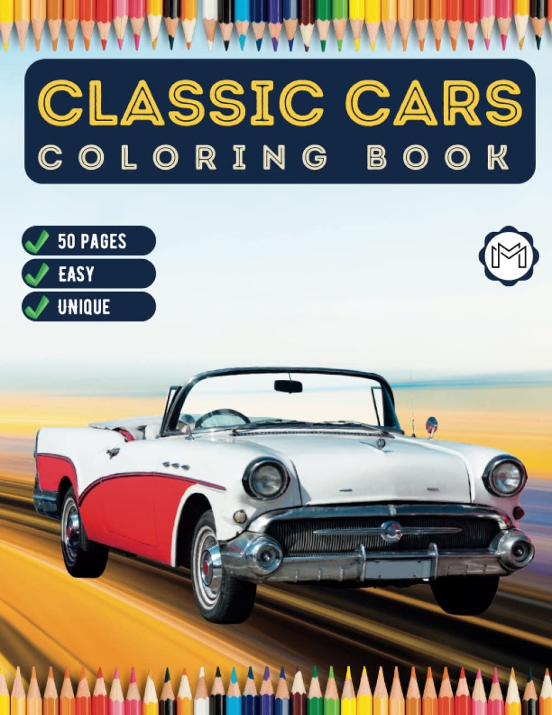 Vintage Classic Old Enthusiast Car Coloring Book Exotic Race Car for ...