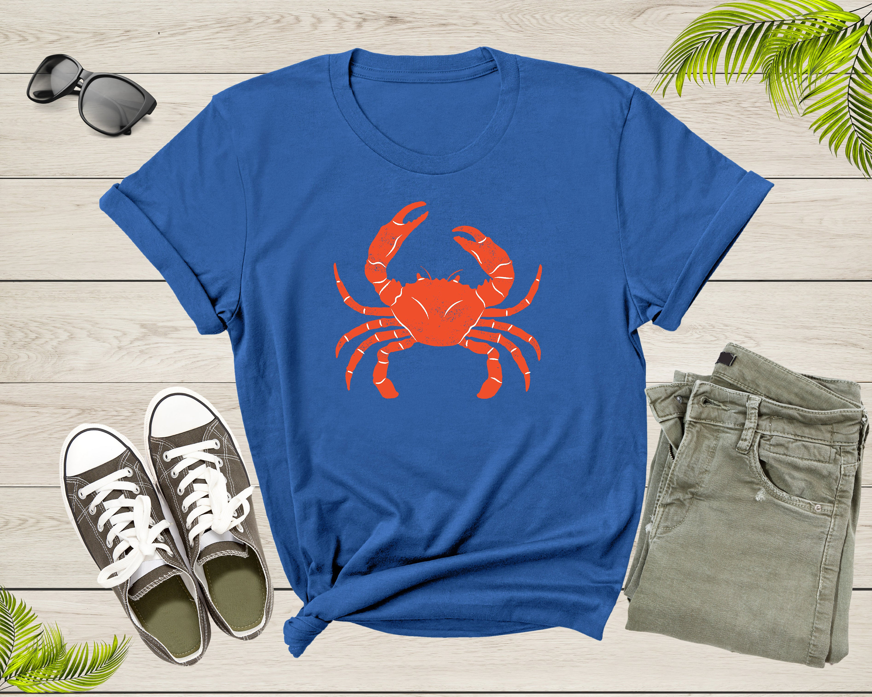 Ocean Sea King Crab Animal Cool Orange Crab for Crab Lovers T-shirt ...