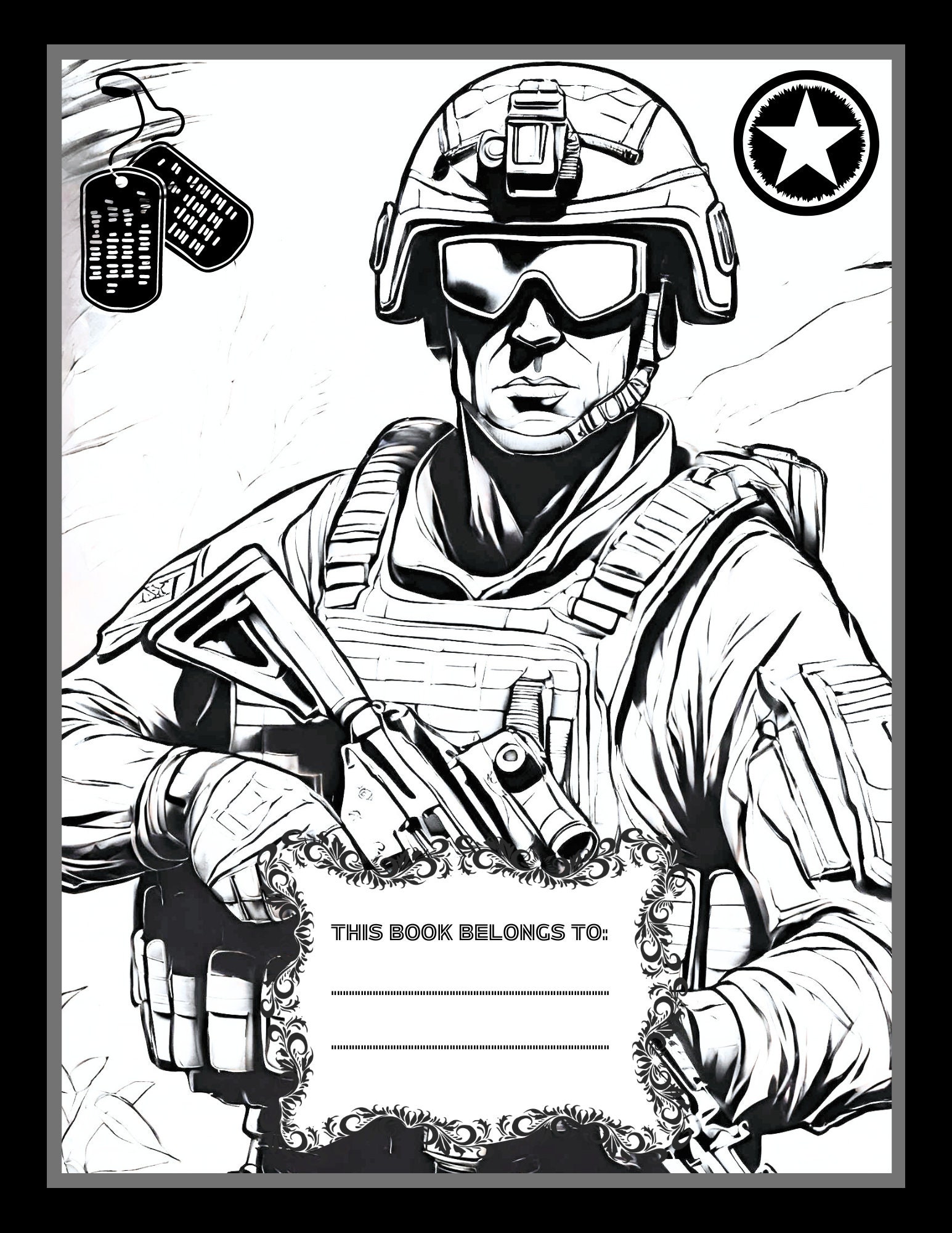 Military Army Soldier Coloring Book for Kids Military Coloring Pages ...