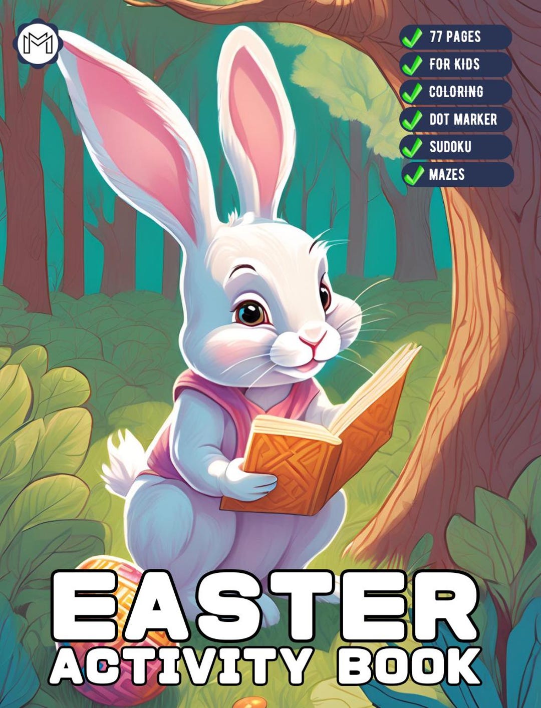 Happy Easter Bunny Rabbit Activity Book Gift for Kids Preschool Ages ...