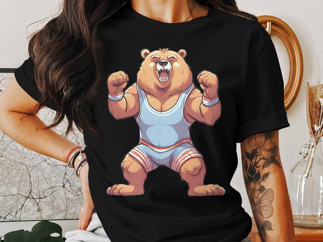 Funny Wrestler Teddy Bear Wrestling Team Coach Game Gift T-shirt Bear ...