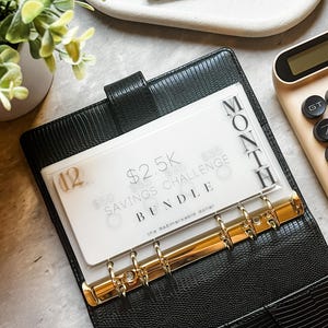 12 MONTH Monthly Savings Challenge Bundle Matte Vellum - Etsy