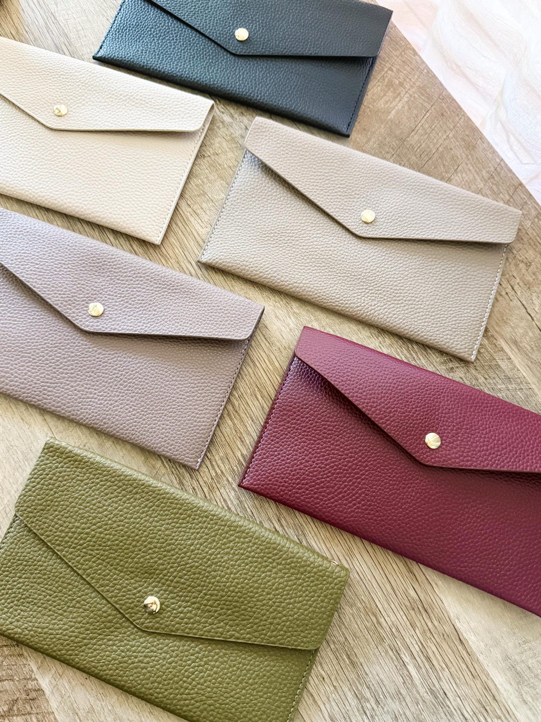 The STILL Collection – Pebbled Leather Cash Holder Bank Bag - Etsy