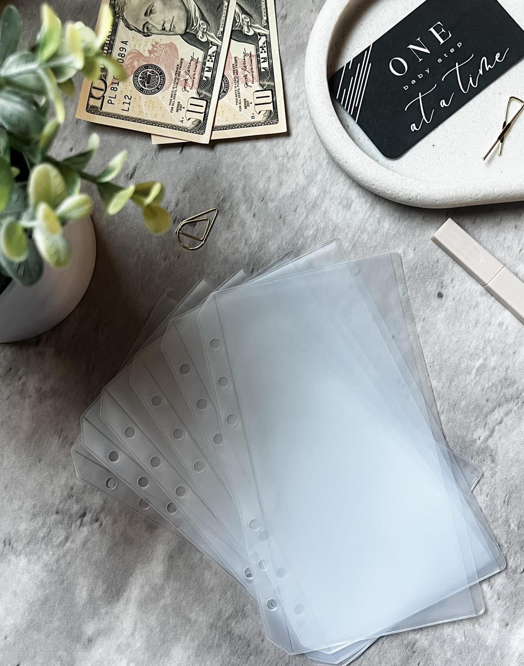 Clear Frosted A6 SOFT PVC Zipper Less Cash Envelopes | 6 PACK - Etsy