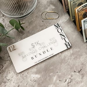 12 MONTH Monthly Savings Challenge Bundle Matte Vellum - Etsy