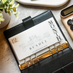 12 MONTH Monthly Savings Challenge Bundle Matte Vellum - Etsy