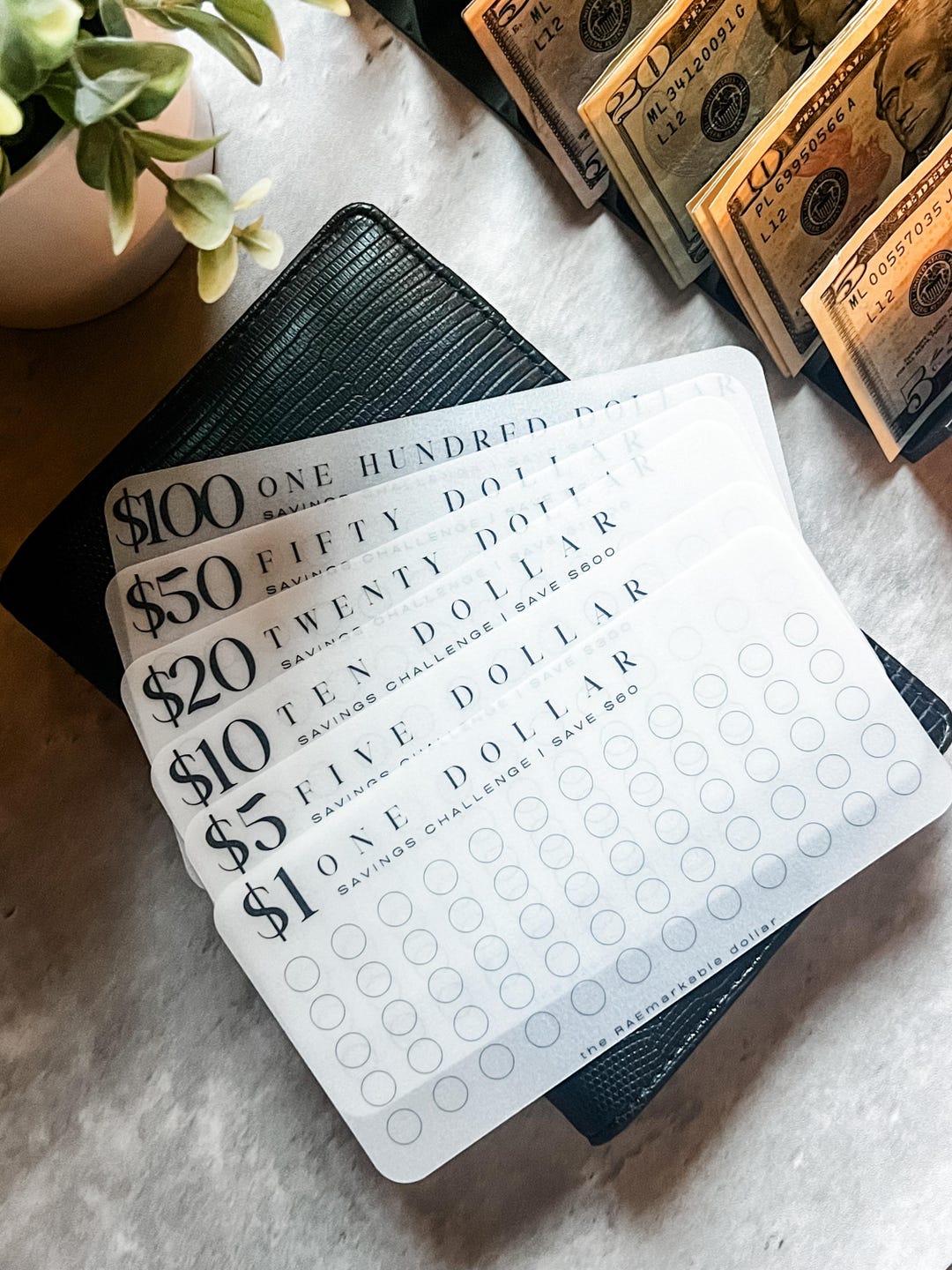 Denomination Savings Challenges Matte Vellum - Etsy