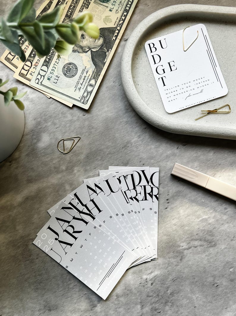 MONTHLY CALENDAR CARDS | Planner Deco Cards | Set of 12 | Aesthetic ...