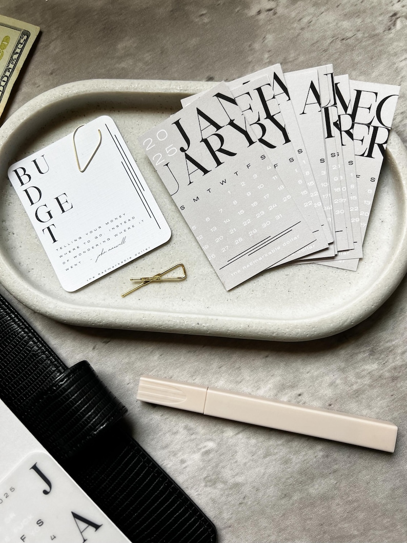 MONTHLY CALENDAR CARDS | Planner Deco Cards | Set of 12 | Aesthetic ...