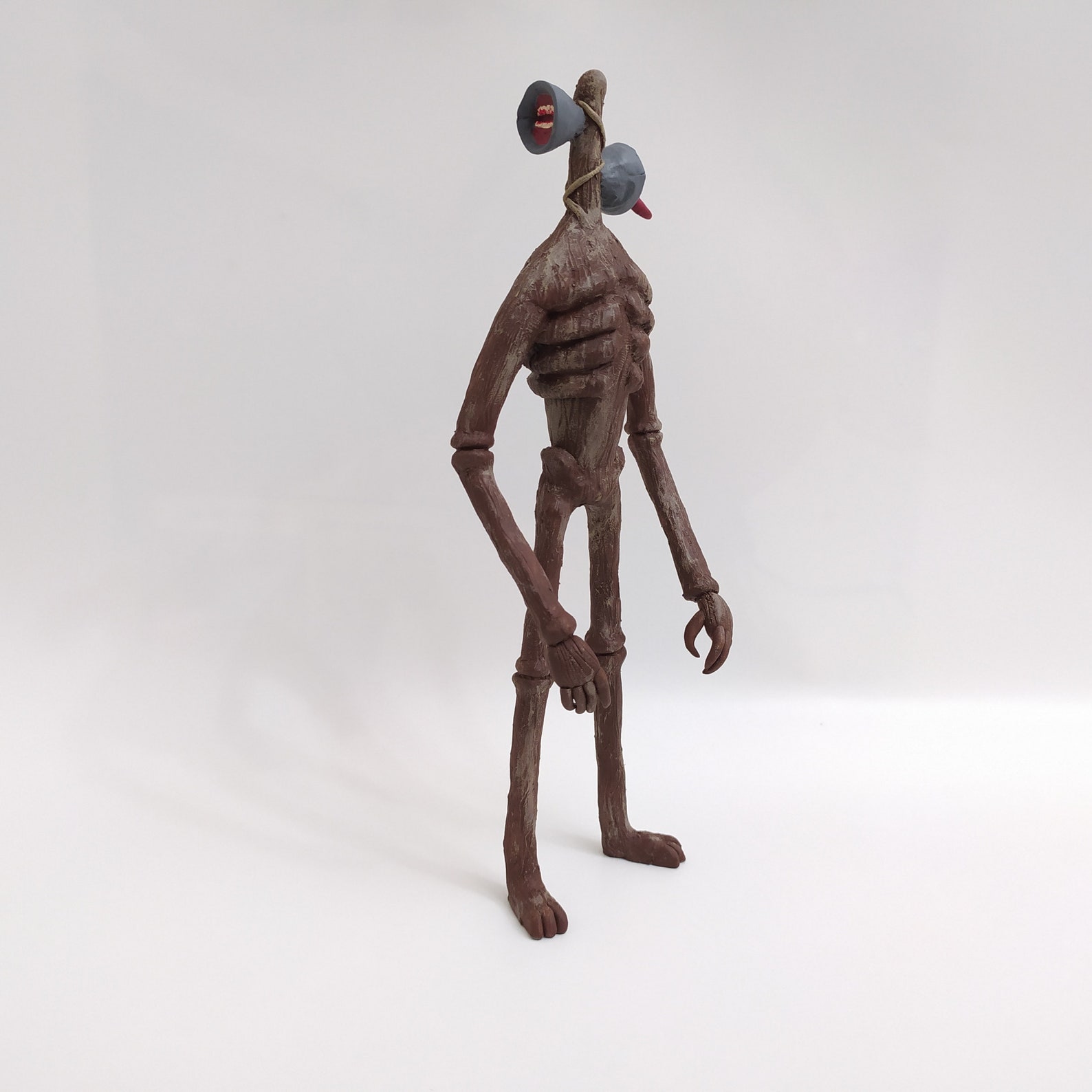 Siren Head Sculpture Polymer Clay Sirenhead Figure Trevor | Etsy