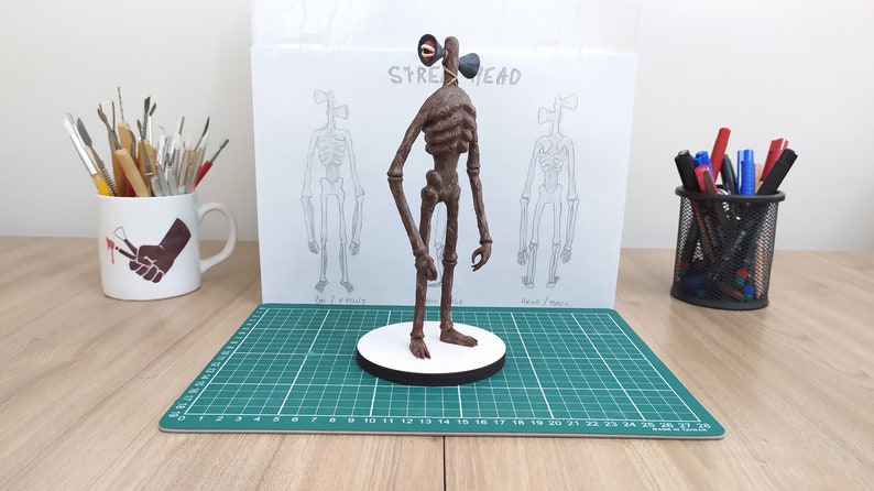 Siren Head Polymer Clay Sculpture Gift SCP Monsters Figure Trevor ...