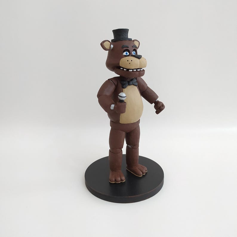 FNAF Freddy Polymer Clay Sculpture Figure Shaking Head Handmade ...