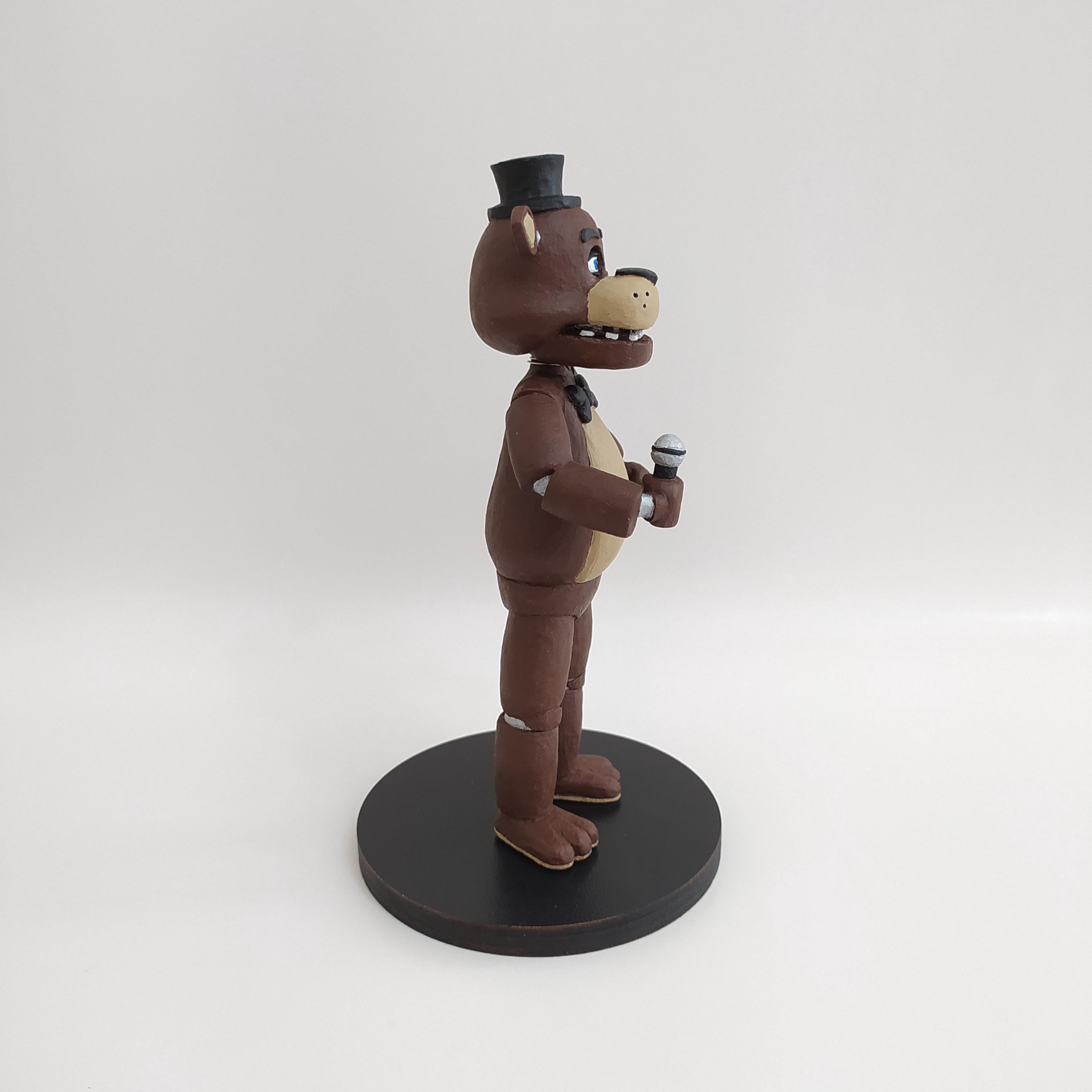 FNAF Freddy Polymer Clay Sculpture Figure Shaking Head Handmade ...