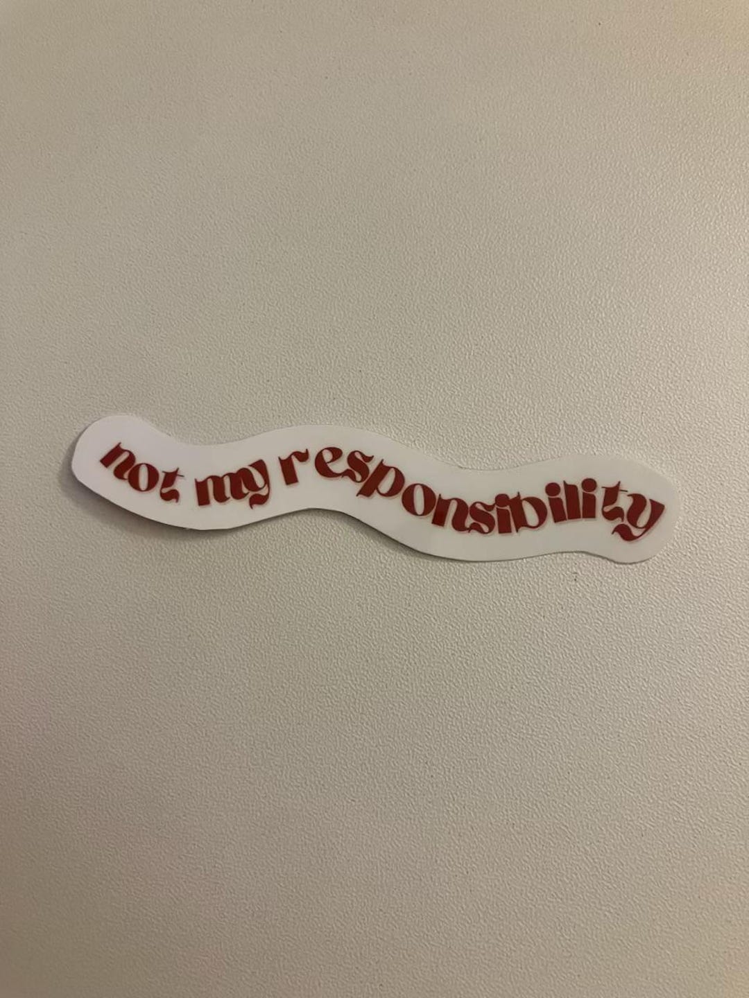 Billie Eilish Not My Responsibility Laminated Red Sticker Aesthetic - Etsy