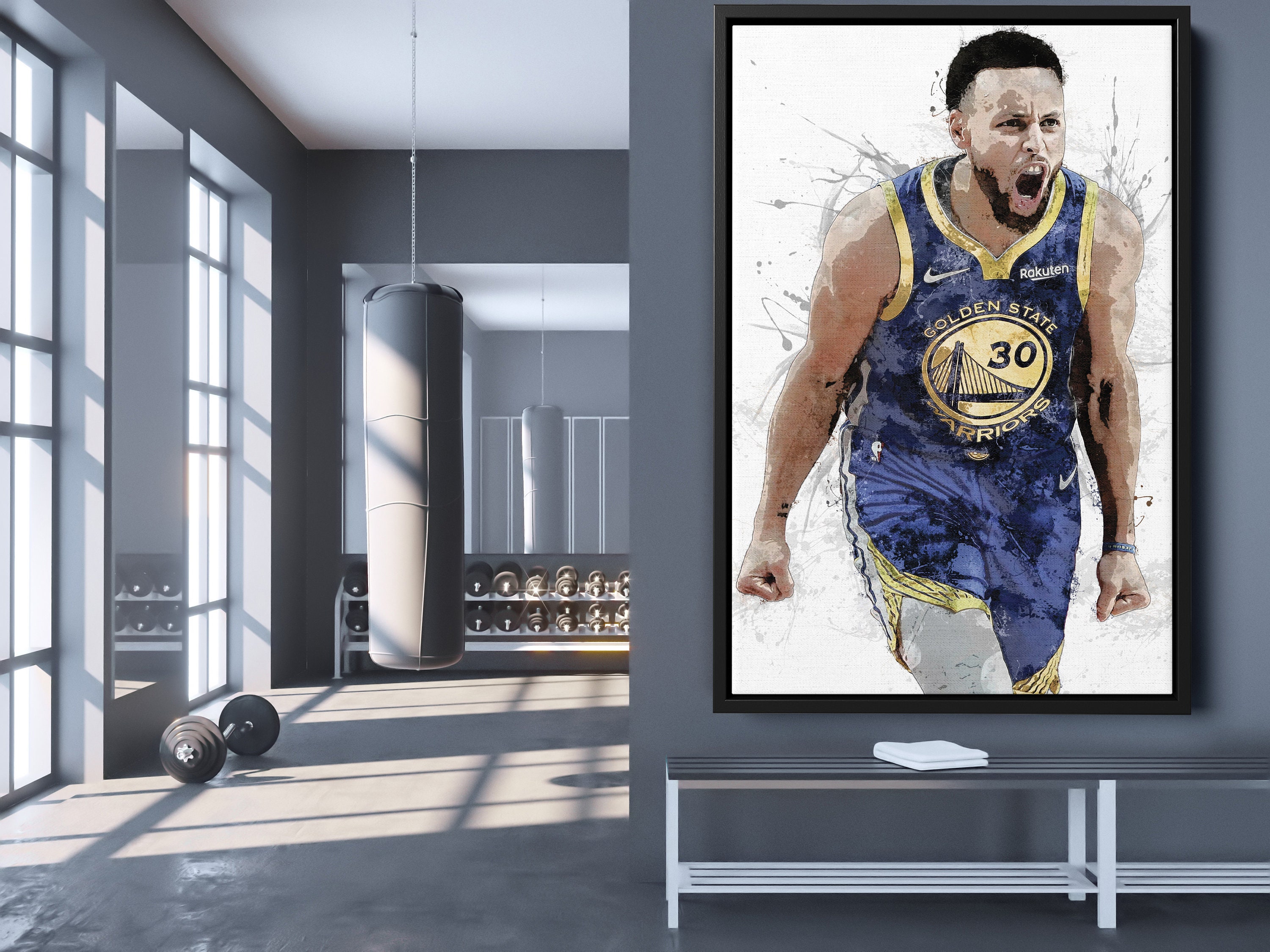 Stephen Curry Art Poster Golden State Warriors Basketball Hand | Etsy