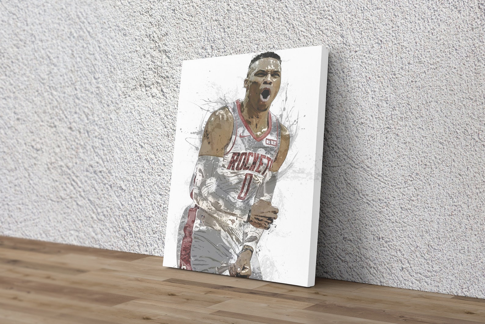 Russell Westbrook Poster Houston Rockets Painting Basketball - Etsy