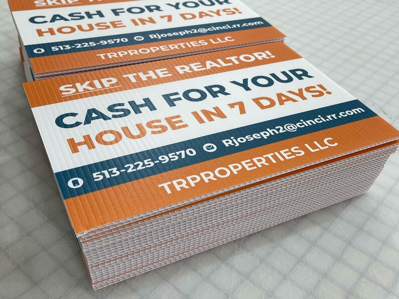 48 Custom Yard Signs, Bulk Packs, Personalized Yard Sign, Fast ...