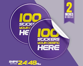 2 Inch Stickers, Great Quality Circle Decals. Circle Labels. 2 Inch ...
