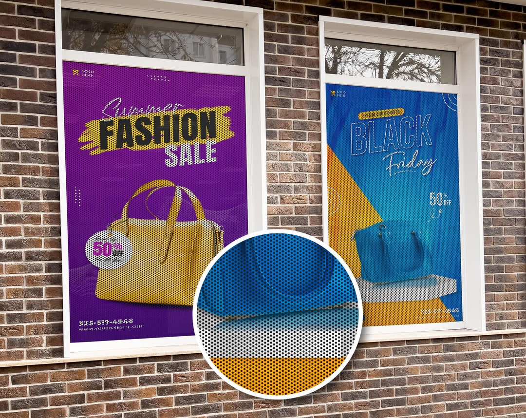 Perforated Vinyl, One Way Vision, Window Adhesive Vinyl - Etsy