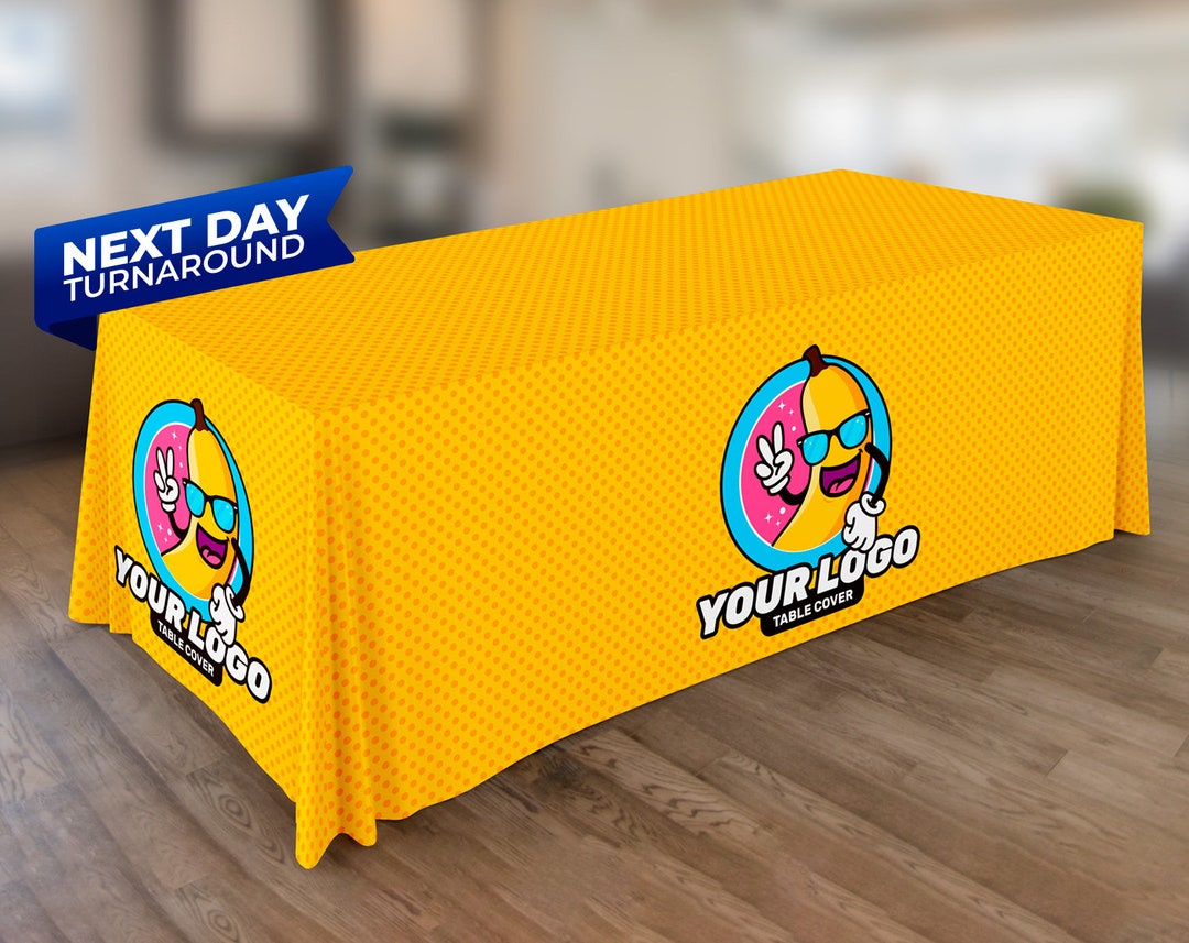 Table Cover 3 Sided (open Back) - Custom Tablecloth, Personalized ...