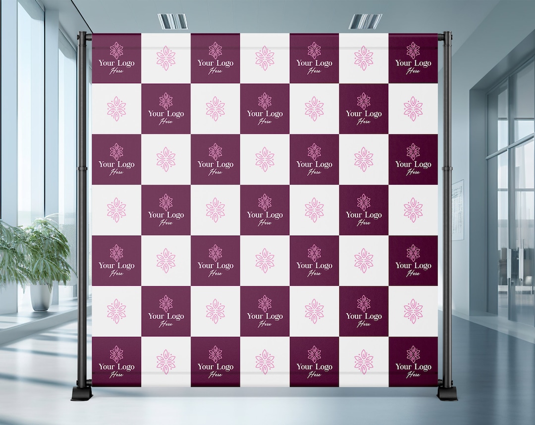 Business Backdrop Banner, Logo Chess Banner, Customize Your Backdrop ...
