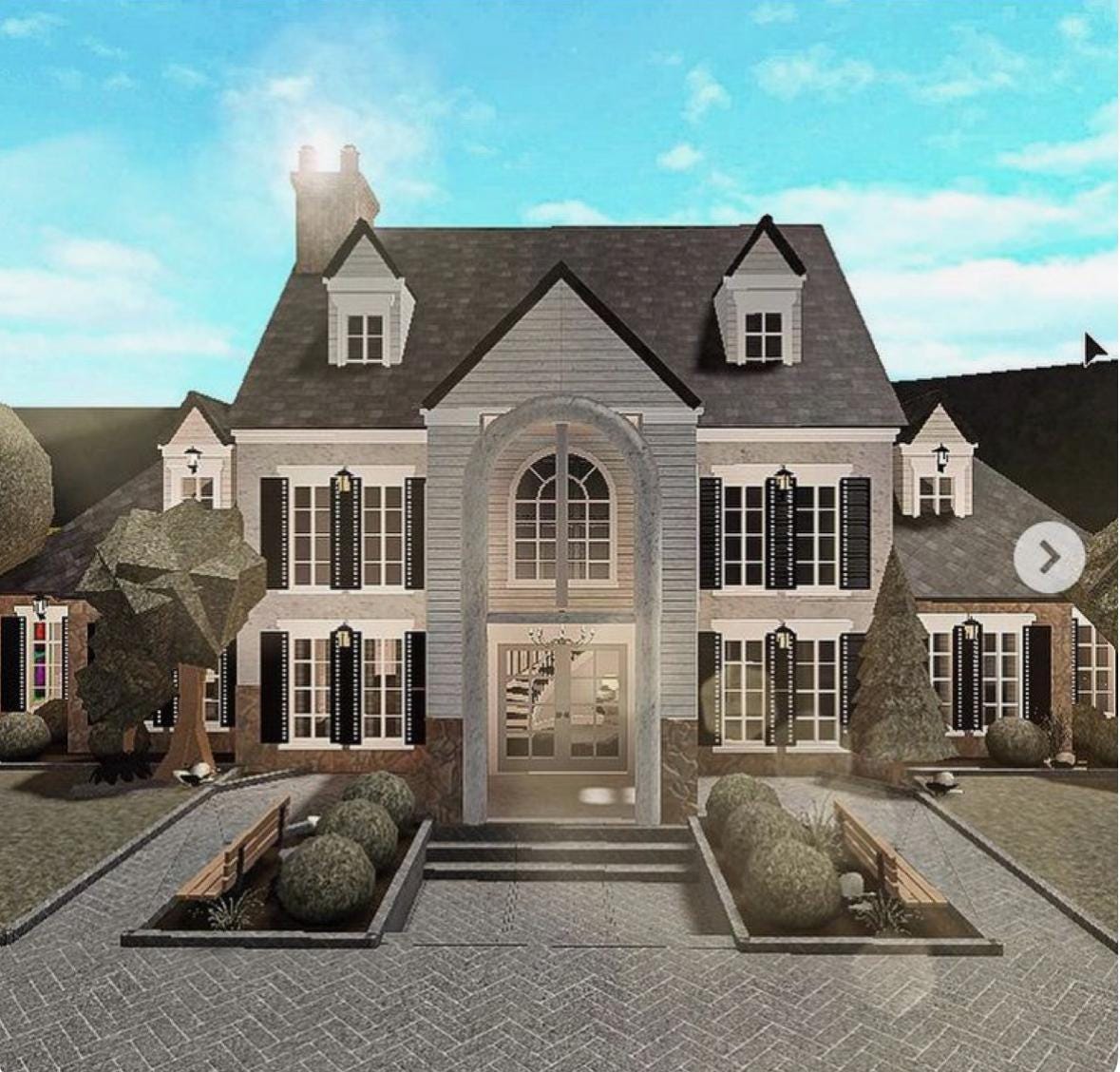 Bloxburg House Build Roblox Farm Modern Realistic Exterior Only