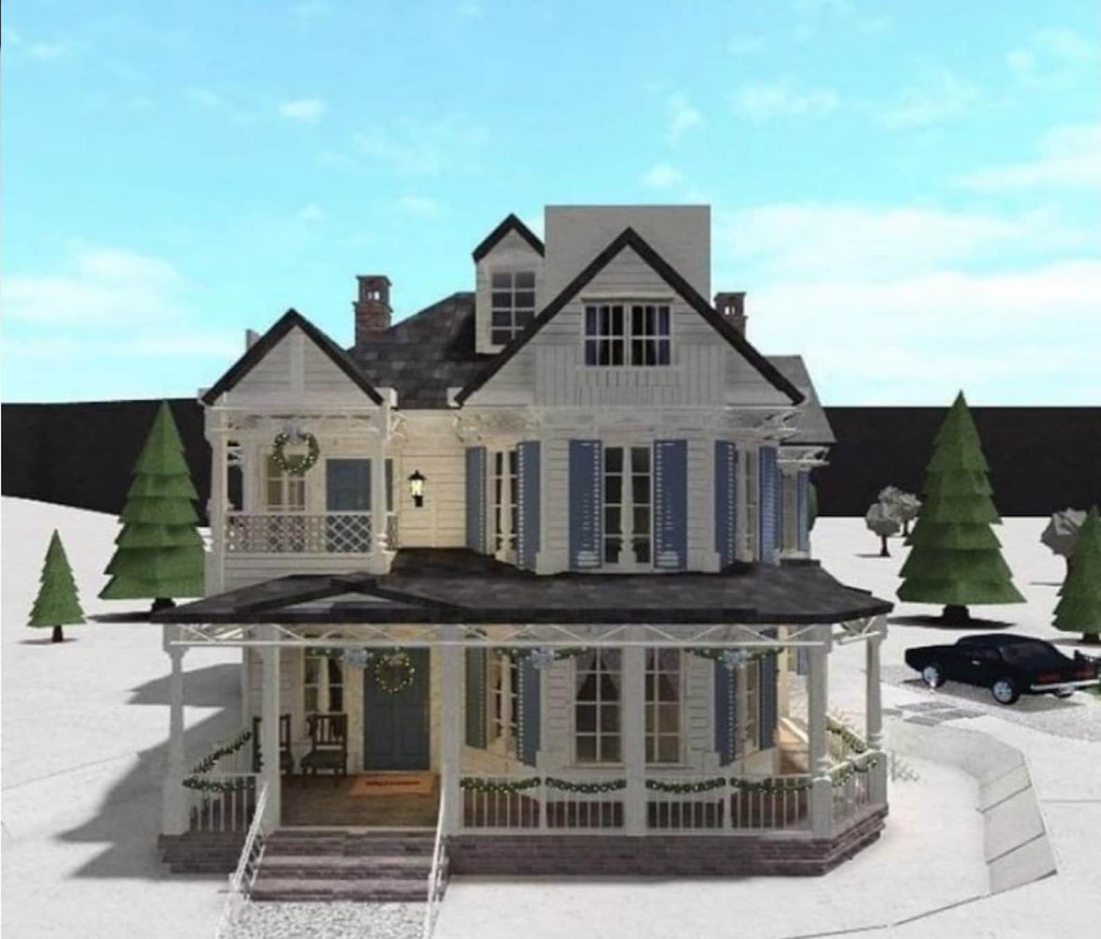 Bloxburg House Build Roblox Farm/modern/realistic EXTERIOR ONLY ...
