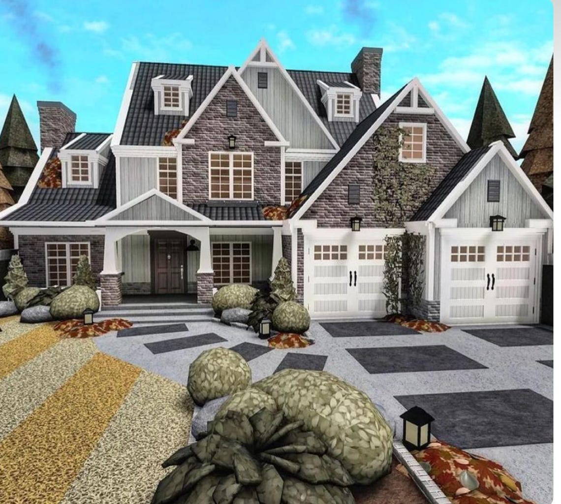 Bloxburg House Build Roblox Farm/modern/realistic EXTERIOR ONLY ...