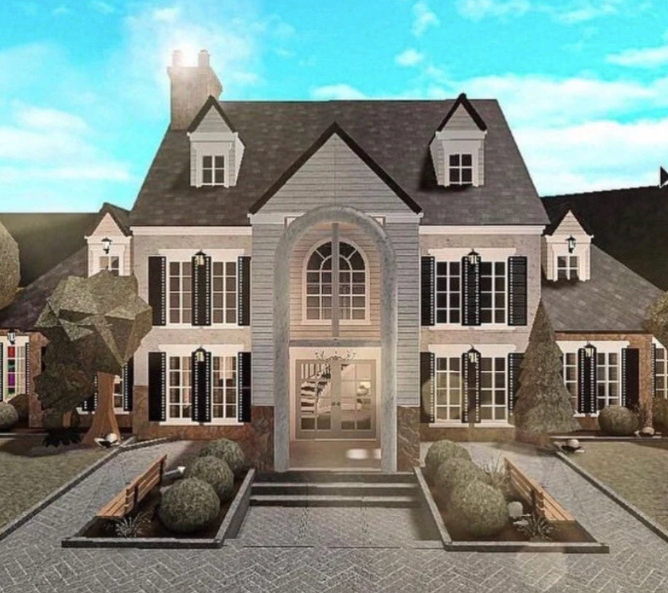 Roblox Modern Bloxburg House Preppy - Etsy