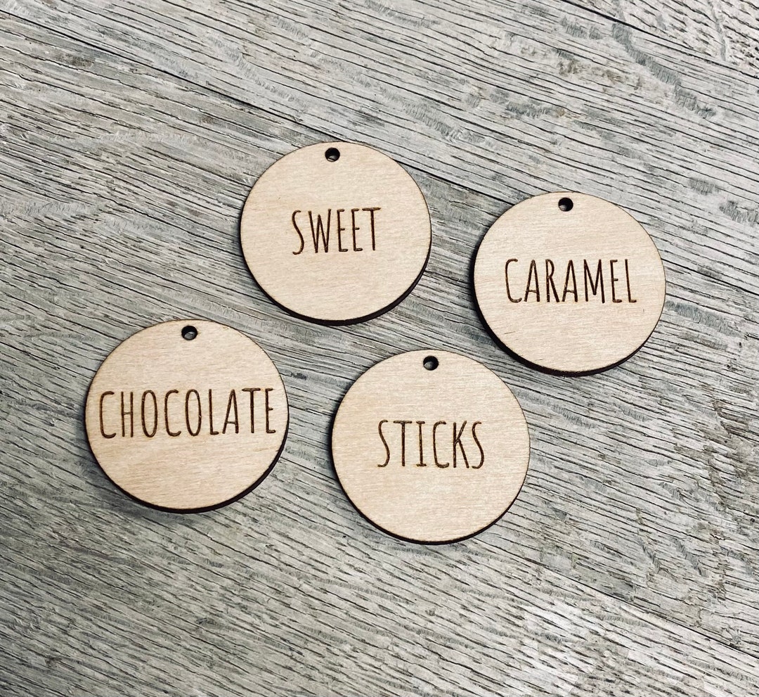 Custom Wood Round Tags / Home Organization Tags / Gift Tags / Custom ...