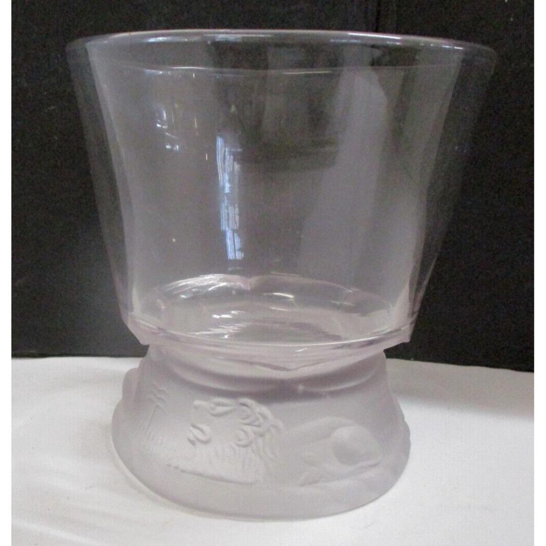 LG Wright Gillinder Frosted Lion Base Bowl - Etsy