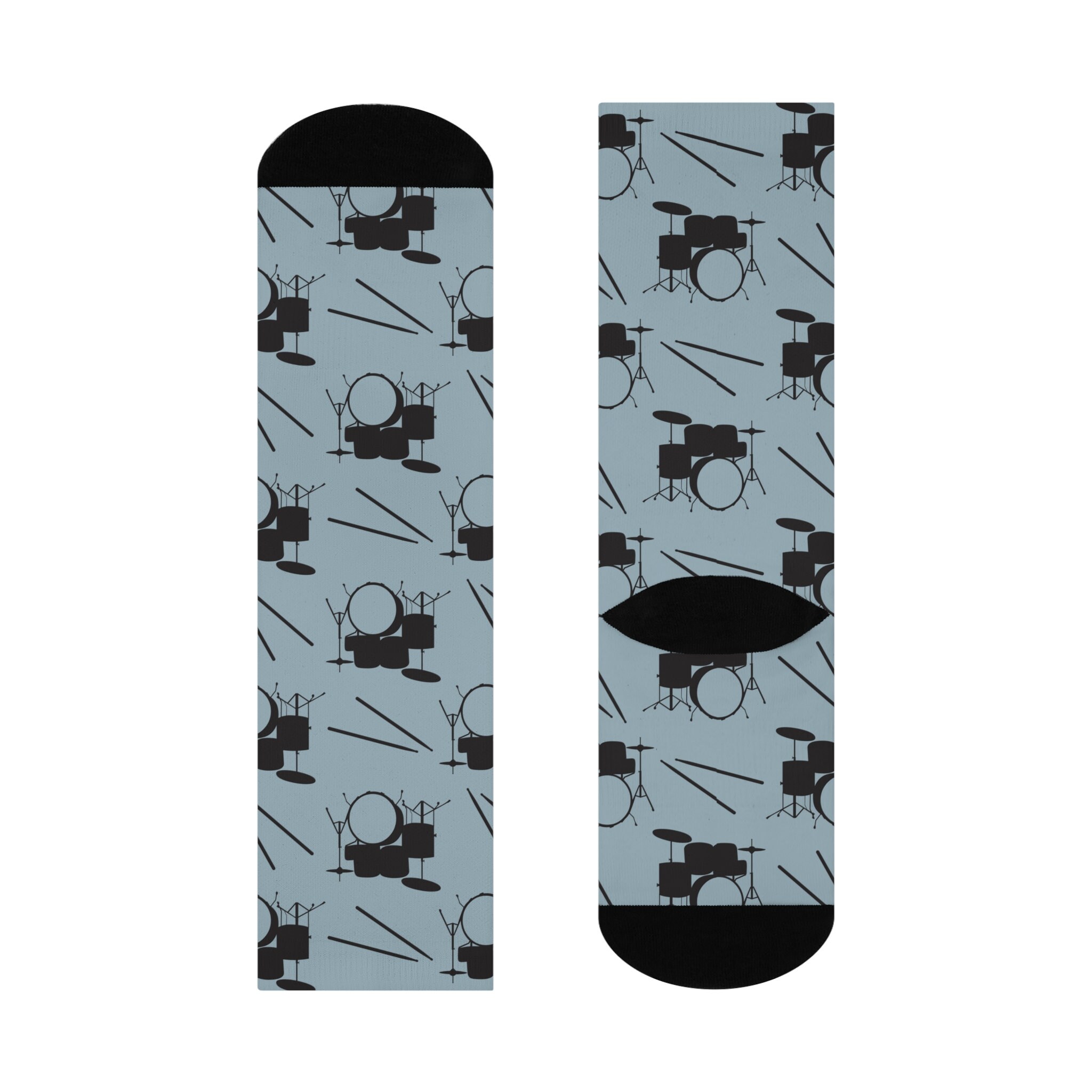 Drummer Socks, Drummer Gift, Drum Kit Socks, Drum Set Rock Music Socks ...
