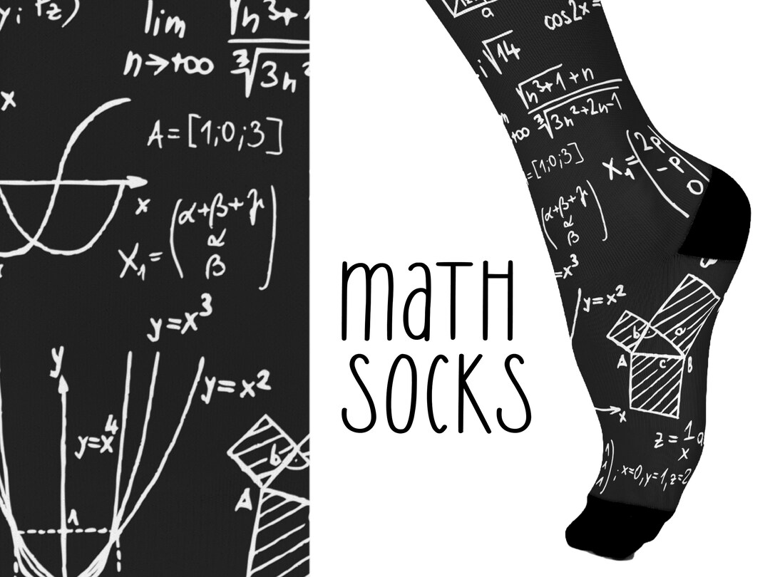 Math Socks, Mathematician Gift, Math Teacher Gift, Science Nerd Gift ...