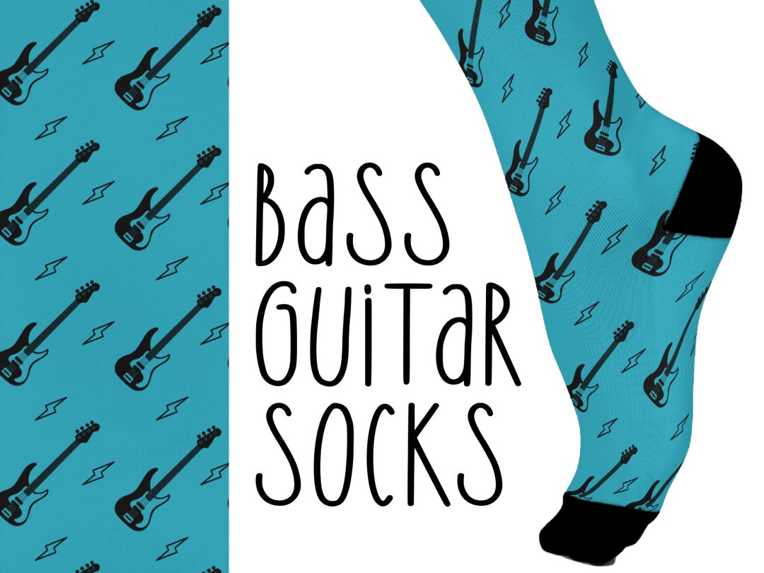 Bass Guitar Socks, Bass Player Gift, Bass Guitar Gift, Rock Music Gift ...