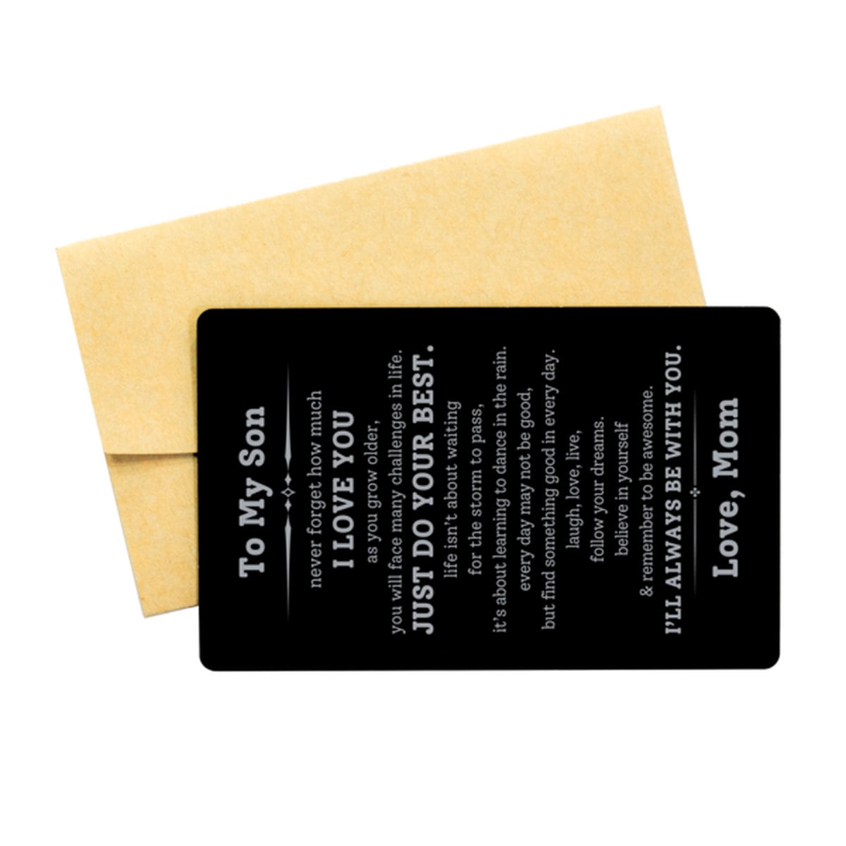 Custom Son Name Wallet Insert Card, Personalized Son Gift, Never Forget ...