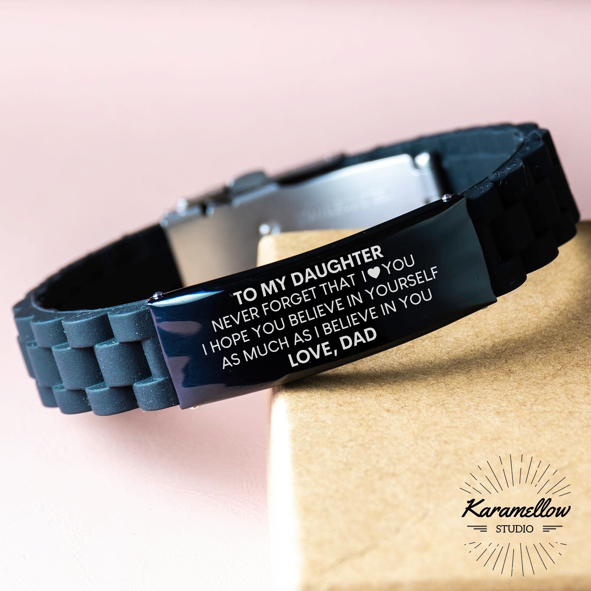 Personalized Daughter Gift, to My Daughter Bracelet, Never Forget That ...