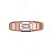 Men Morganite Statement Ring, Solid Rose Gold Men Ring, Men Solitaire ...
