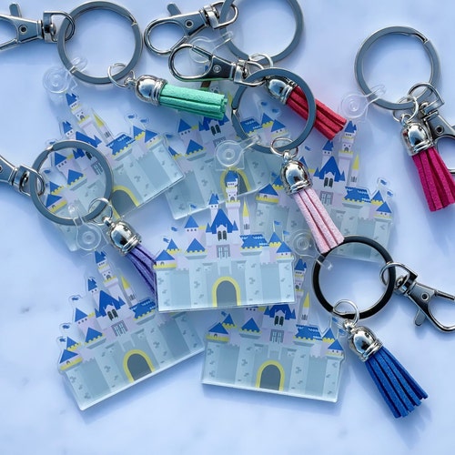 Disney Castle Keychain - Etsy