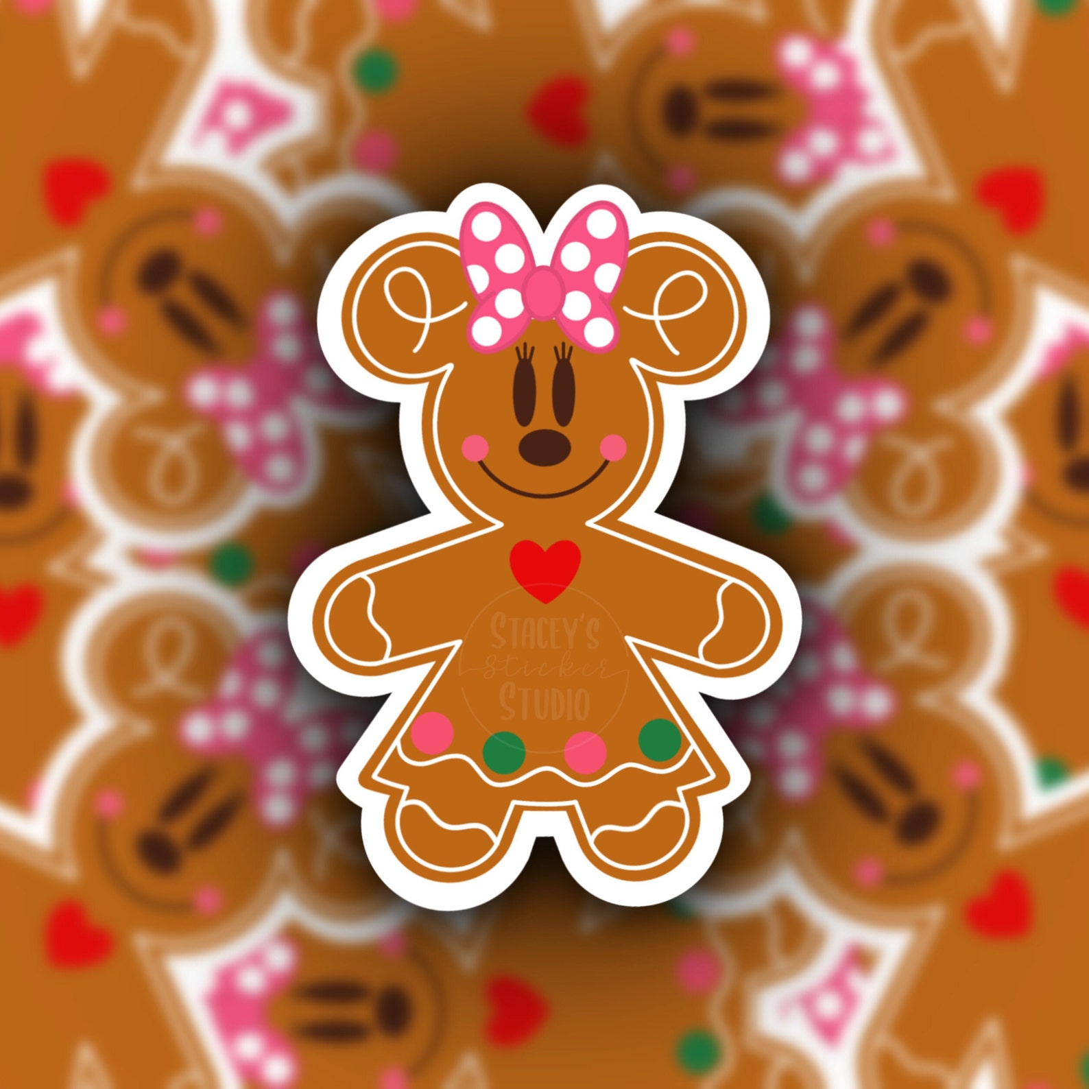 Gingerbread Stickers Holiday Christmas Sticker Gingerbread - Etsy