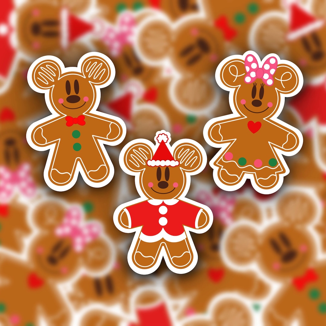Gingerbread Stickers Holiday Christmas Sticker Gingerbread - Etsy