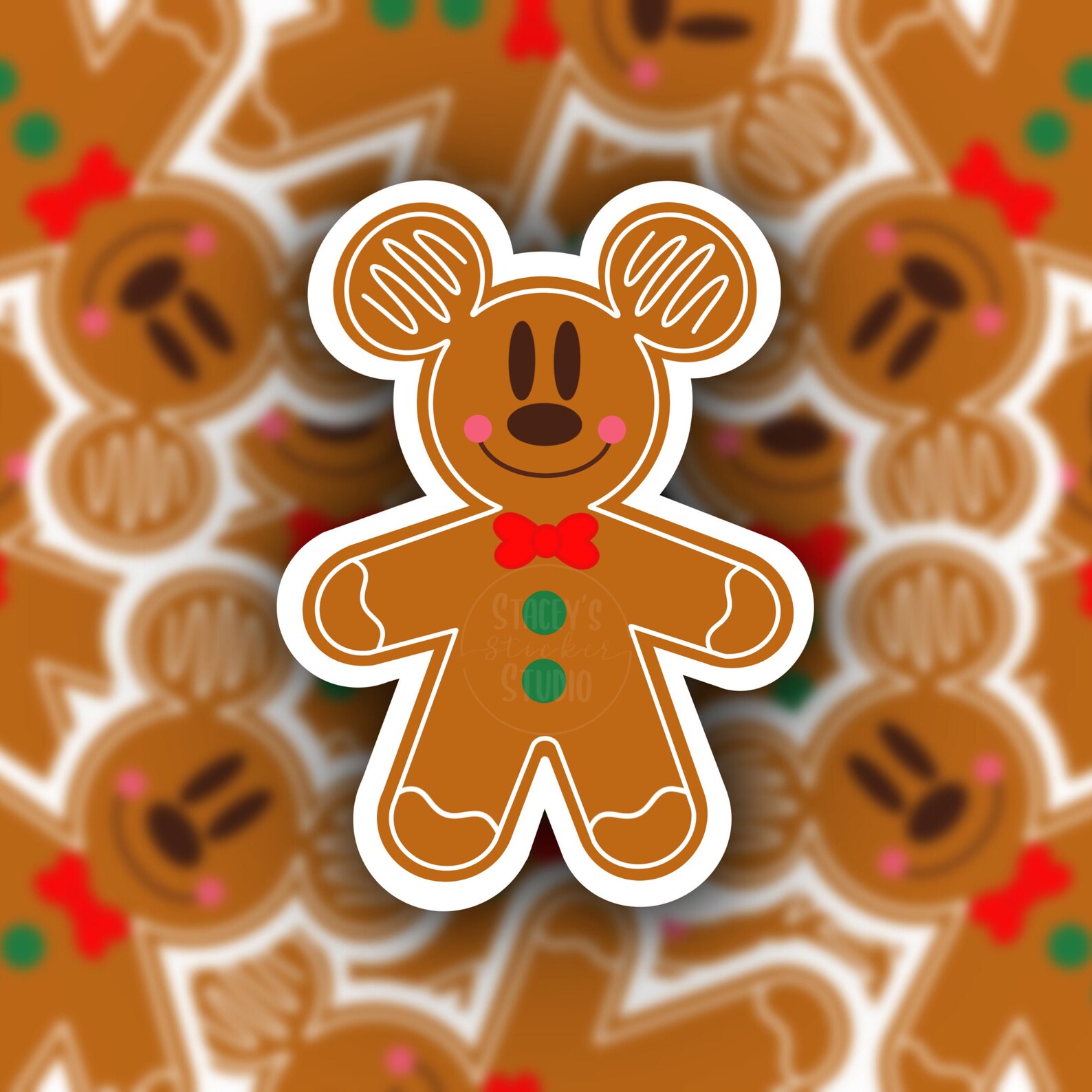 Gingerbread Stickers Holiday Christmas Sticker Gingerbread - Etsy