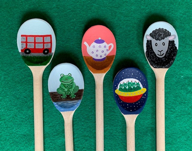 Hand-painted Wooden Nursery Rhyme Spoons - Etsy UK