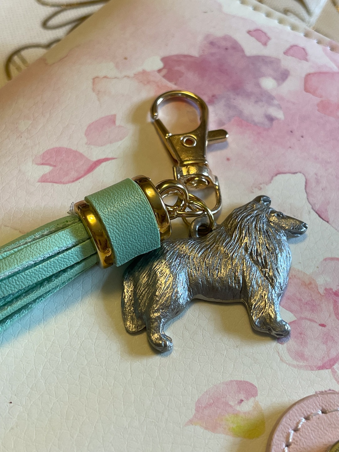 Rough Collie Dog Tassel Keychain - Etsy