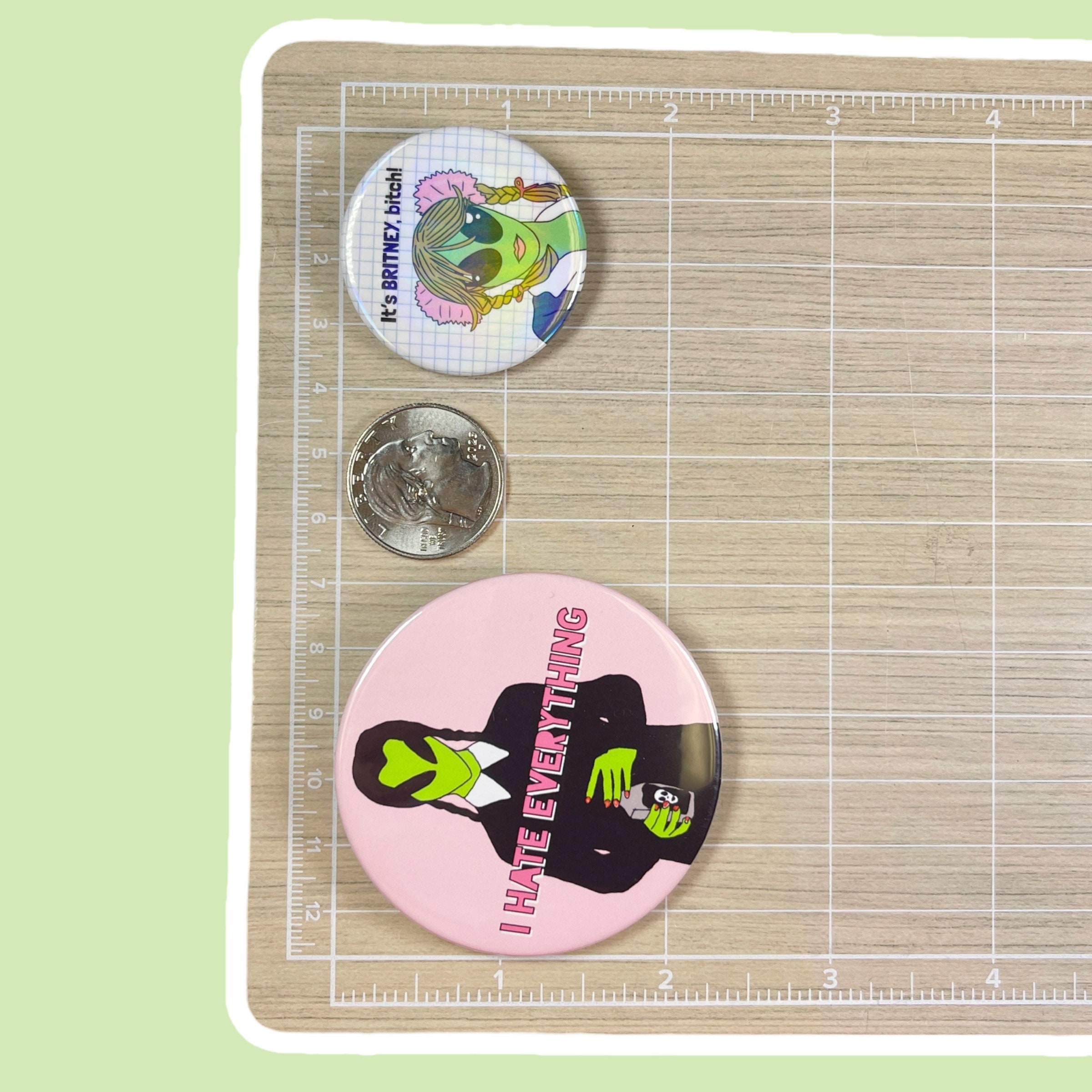Set of 9 Alien Button Badges Pins. Blue Set. Shiny Holographic Funny ...