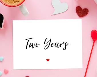 2nd Anniversary Card Happy Second Wedding Anniversary Card - Etsy