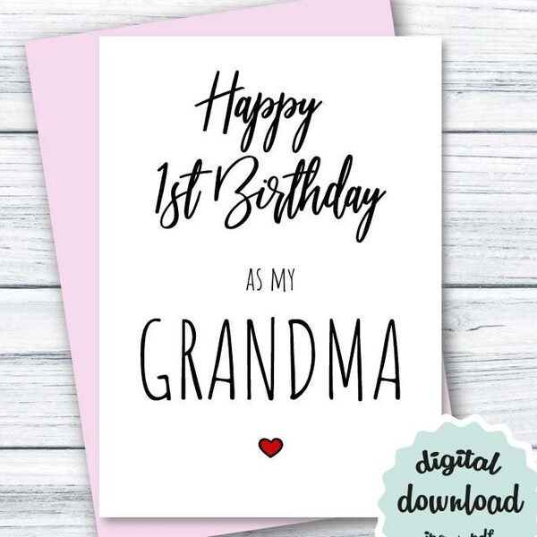 Grandma Birthday Card Etsy